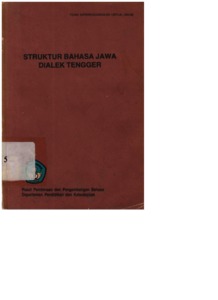 Struktur bahasa Jawa dialek Tengger - Repositori Institusi Kementerian Pendidikan dan Kebudayaan